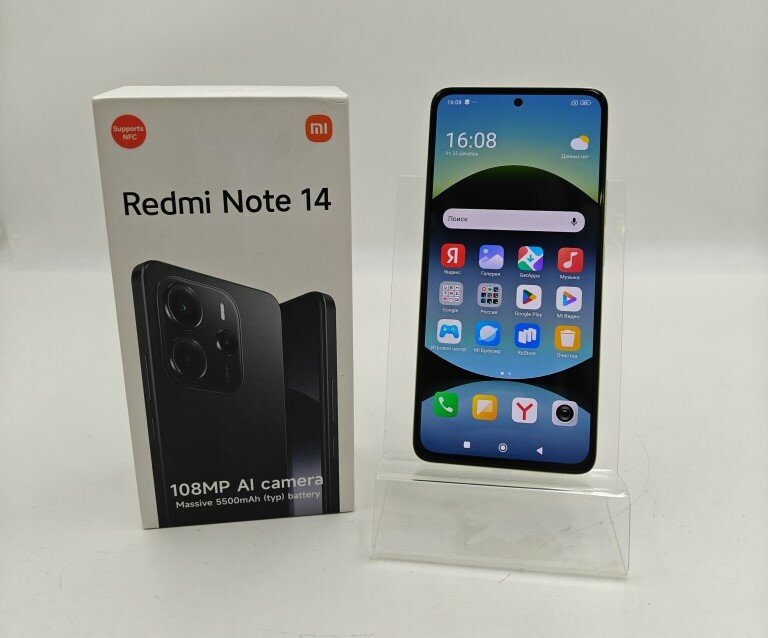 Смартфон Xiaomi Redmi Note 14 6/128 ГБ, зеленый (Lime Green), 120 Гц, 108 Мп, NFC, Android 14 (RU версия)