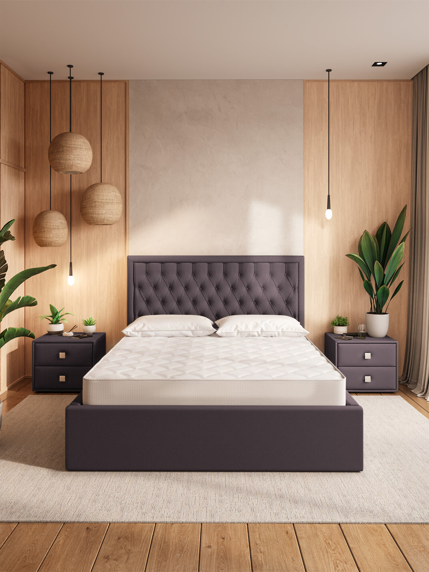 Кровать двуспальная 160х200 с подъемным механизмом, Валенсия с мягким изголовьем для дома и спальни, ортопедическое основание, ящик для белья