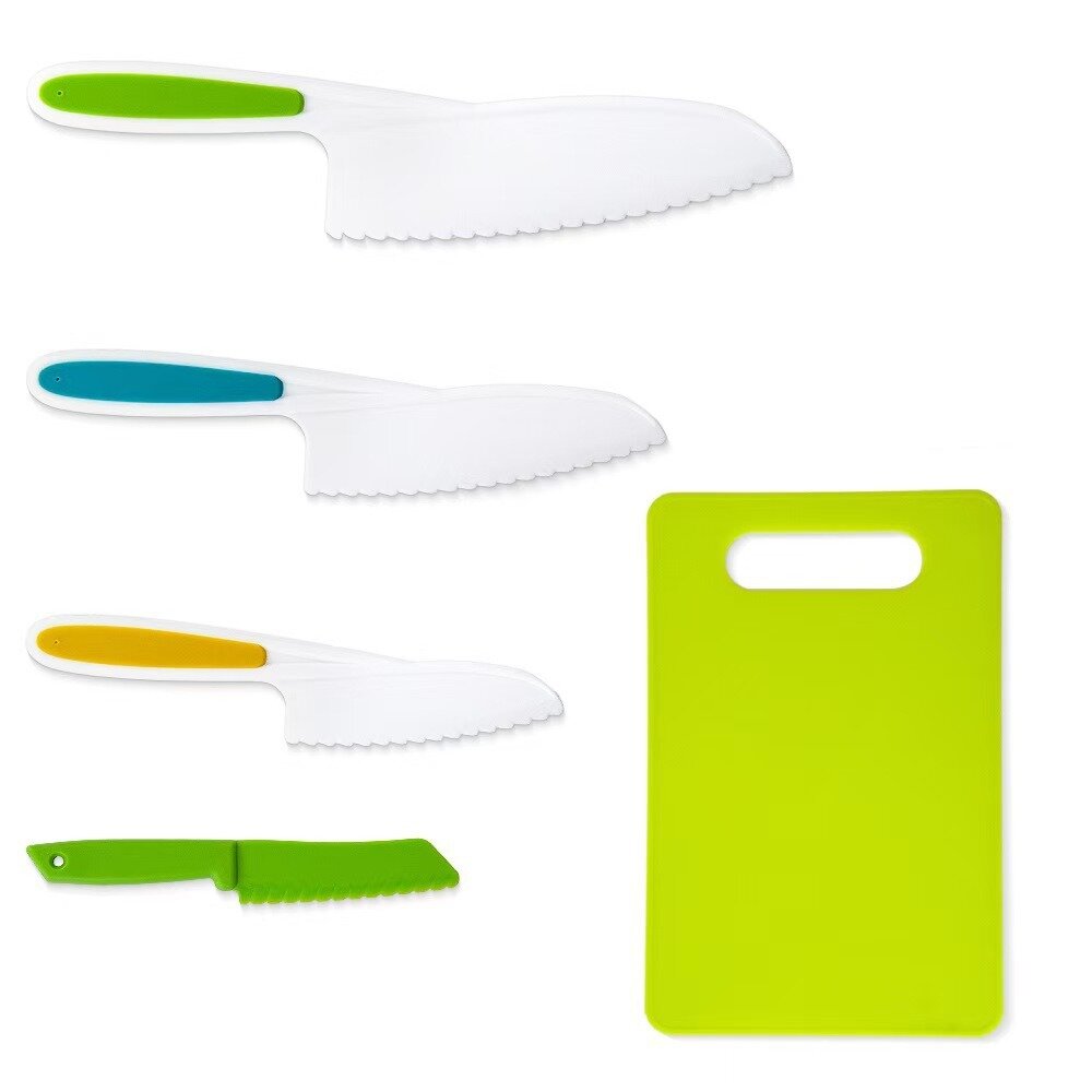 Набор детских ножей для детского сада, нож для нарезки фруктов, разделочная доска, набор для обучения приготовлению детского питания, нескользящий очиститель фруктов