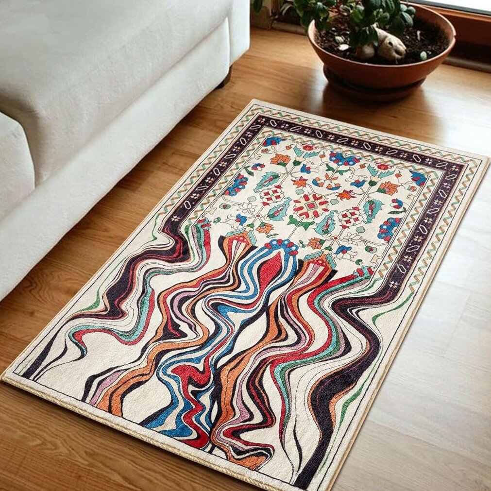 Ковер из искусственного кашемира в стиле бохо, винтажный коврик для дивана в гостиной, 160x230cm