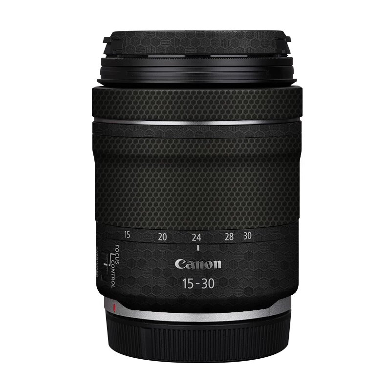 Наклейка для объектива Canon RF15-30 с узором пчелиная сота черный, высококачественная защитная пленка для фотоаппарата