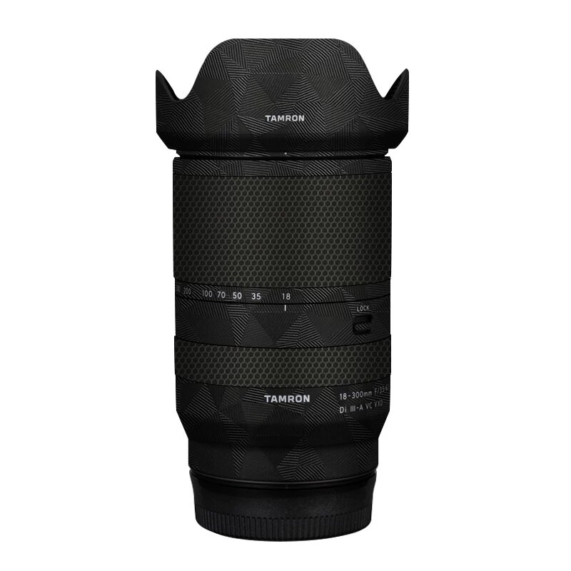 Скандинавский треугольник черный защитный слой для объектива Tamron 18-300mm F3.5-6.3, полное покрытие, 3M клей