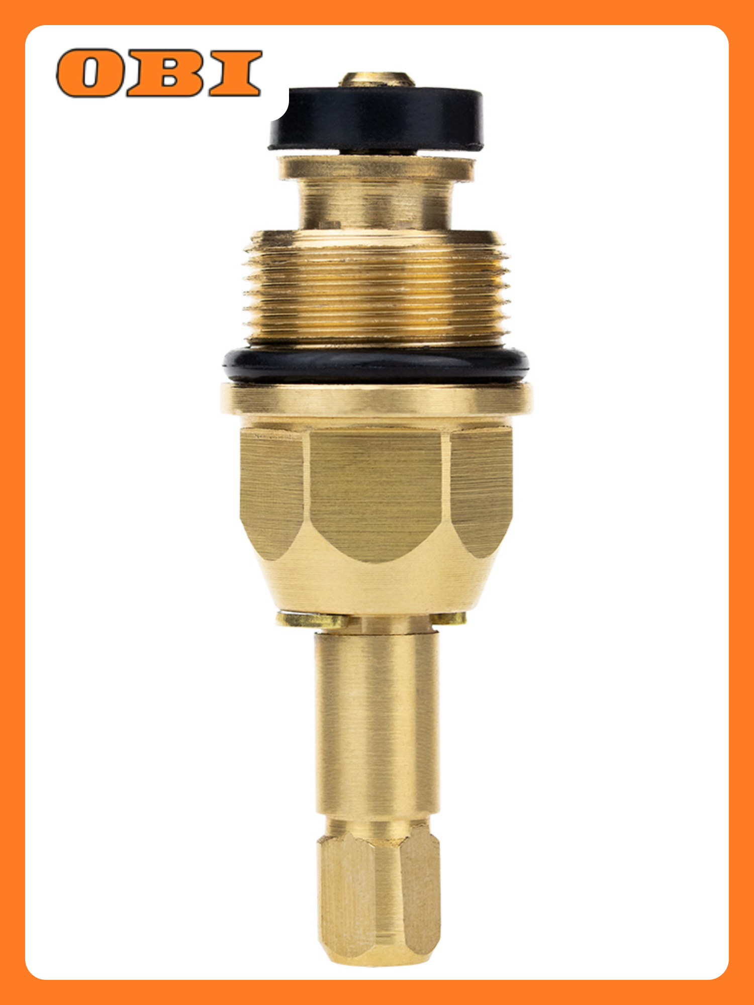 Кран-букса червячная (резиновая) М18, квадрат 7 х 7 мм, длинная