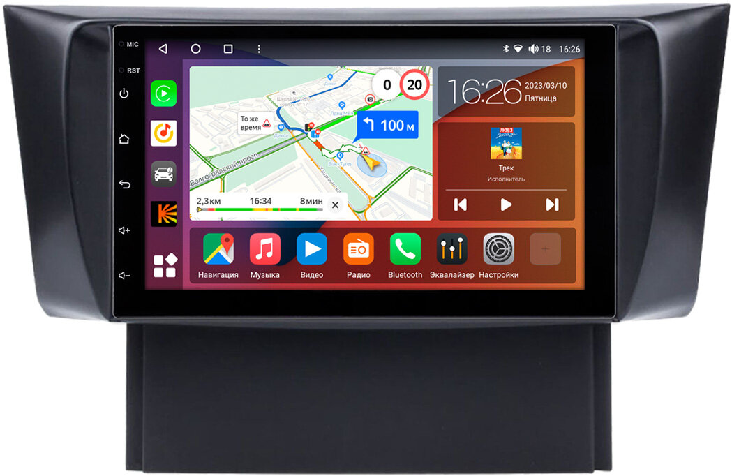 Штатная магнитола Toyota Celsior (F30) 2001-2006 Canbox H-Line 4477-RP-11-326-339 Android 10 (4G-SIM, 4/32, DSP, QLed)
