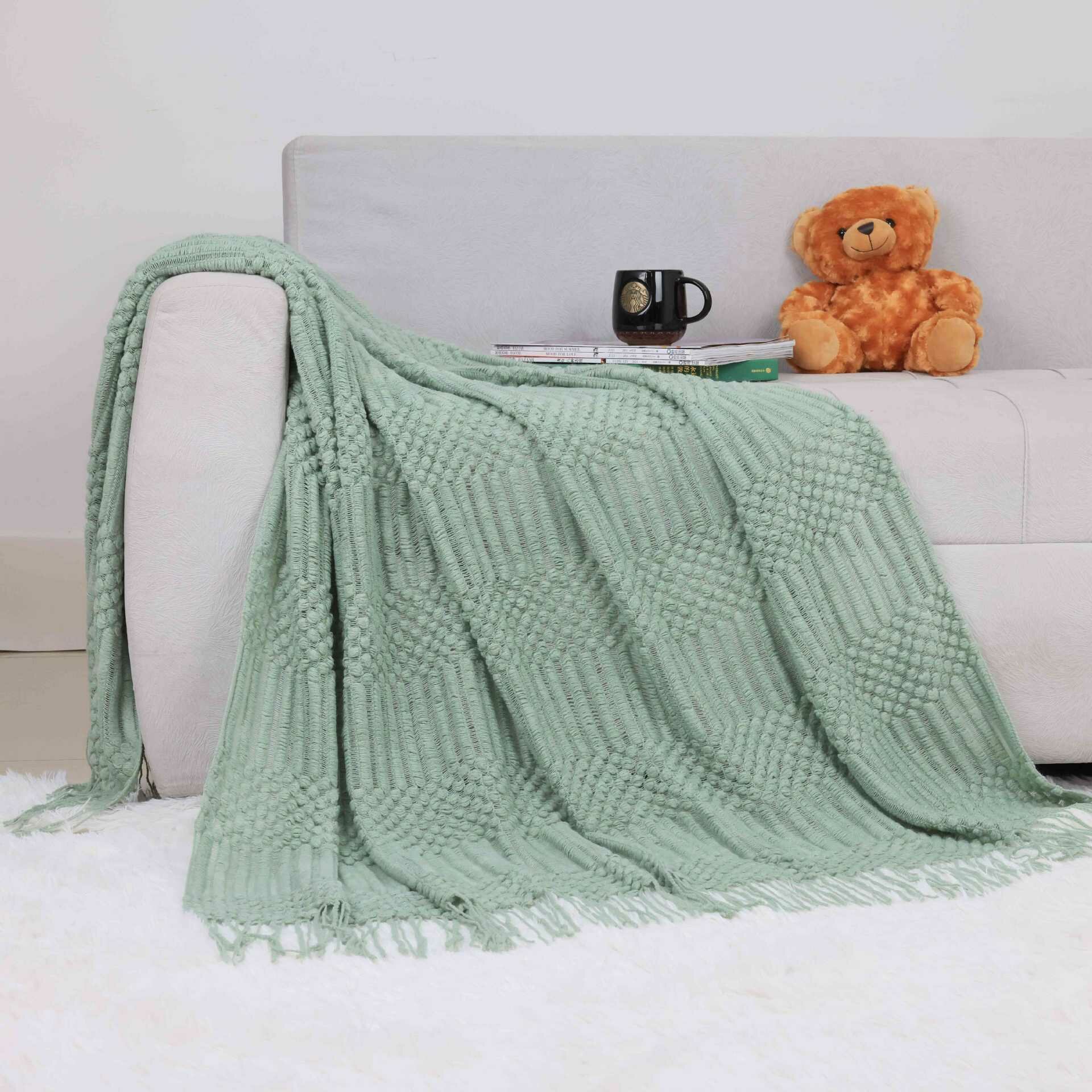 Легкое роскошное диванное одеяло, плед, вязаное одеяло, офисное одеяло, одеяло для сна, покрывало для кровати, односпальное одеяло