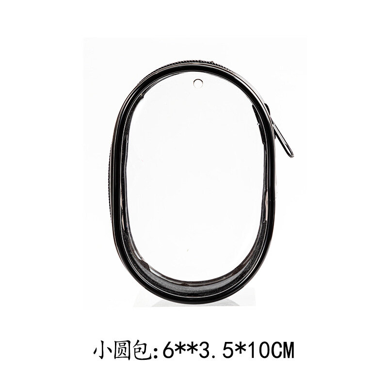Компактный черный чехол-кабин для хранения бусин с двойной молнией и брелоком, для ювелирных изделий