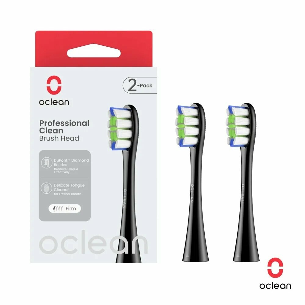 Комплект насадок Oclean Professional clean (2 шт), черный