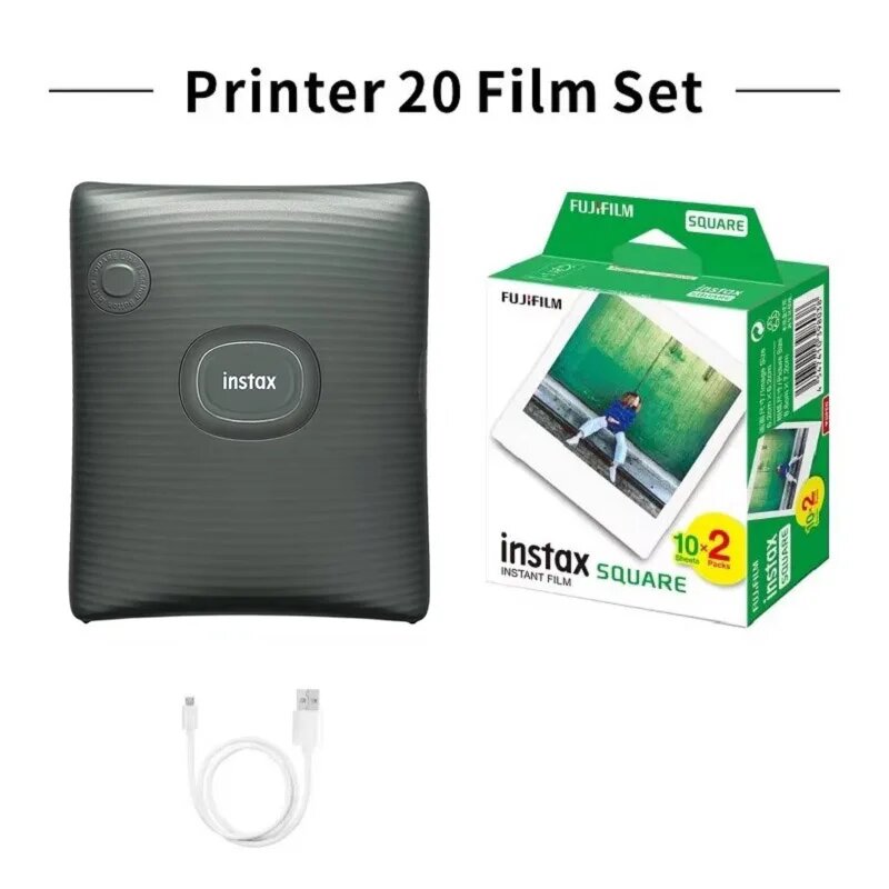 Фотопринтер Fujifilm INSTAX SQUARE LINK Midnight Green Green 20 film set