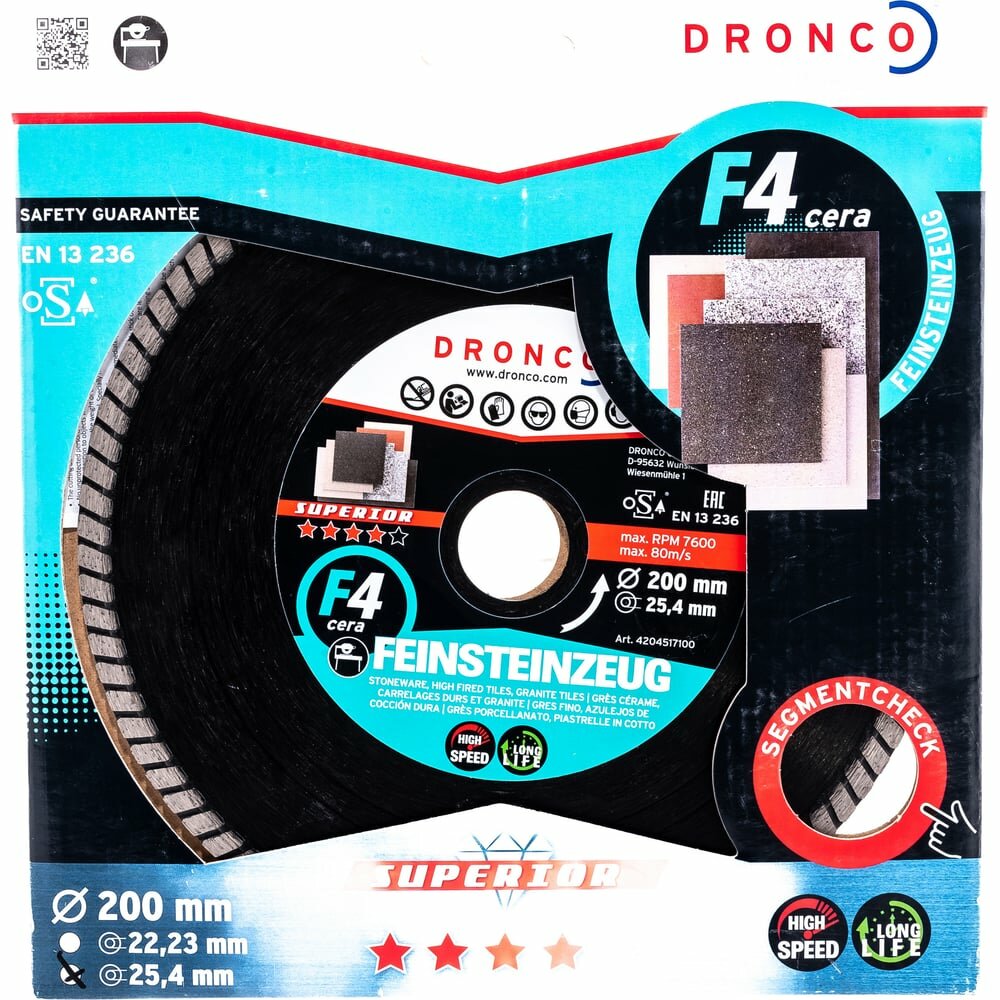 Алмазный диск DRONCO F4 Cera Express GRF