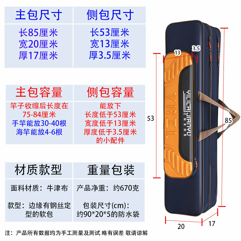 55-85 см Короткая сумка для удочки Водонепроницаемая сумка для приманки Многофункциональная короткая сумка для зимней рыбалки Маленькая сумка для каменной рыбалки Сумка для рыбалки