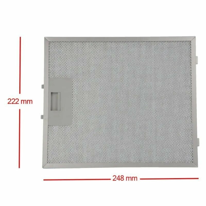 2 шт. Фильтр для вытяжки. 248 х 222 мм 24,8 x22,2 см Жироулавливающий. Металлический. 50299664008