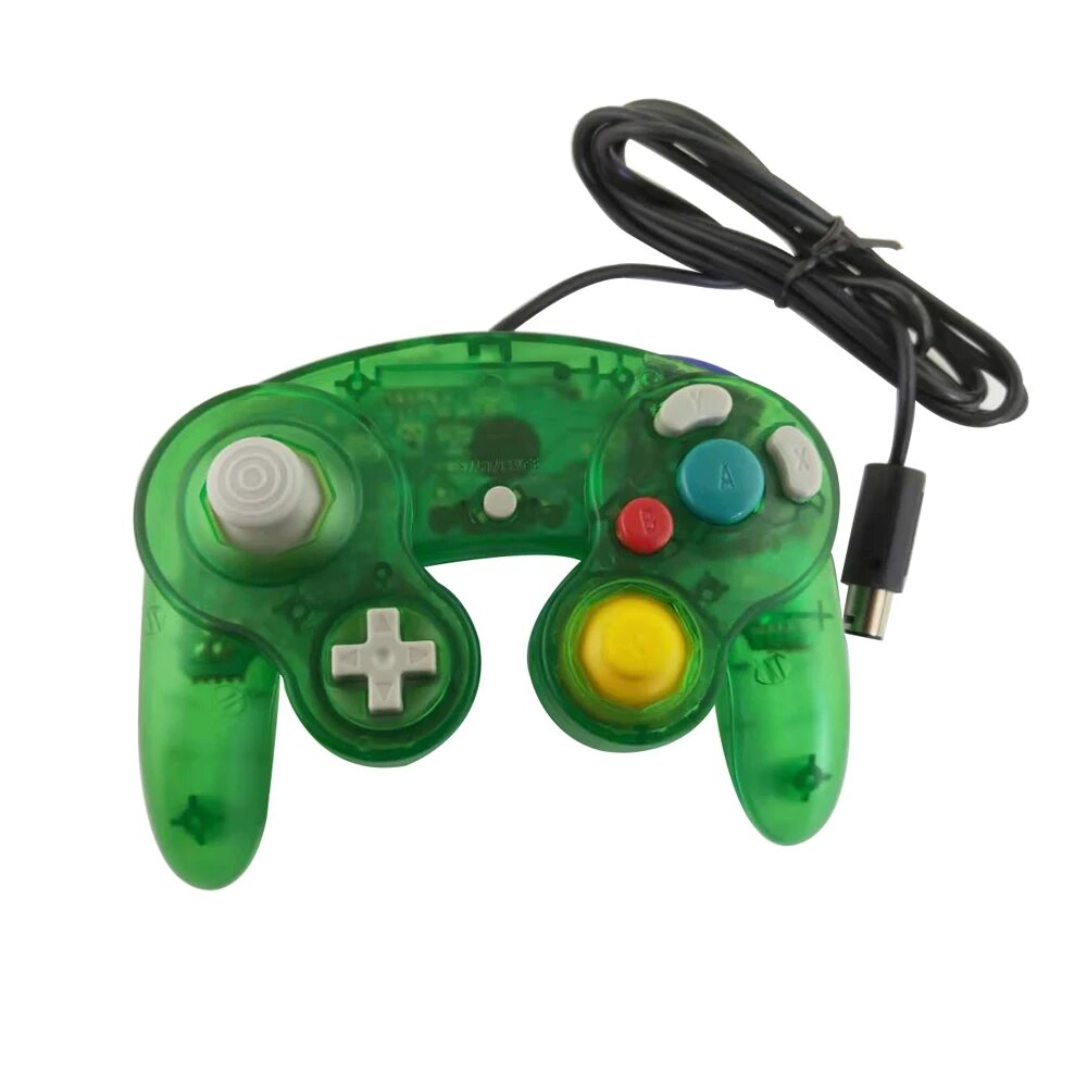 Прозрачный цветной проводной геймпад, контроллер, джойстик с одной точкой для ПК GameCube для джойстика N-G-C