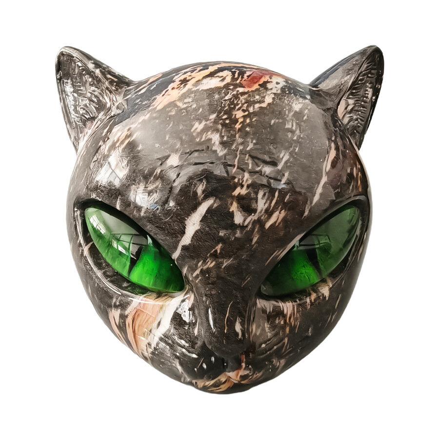 Скульптура черного кота из камня, роскошная скульптура черного кота из камня, элегантная из смолы