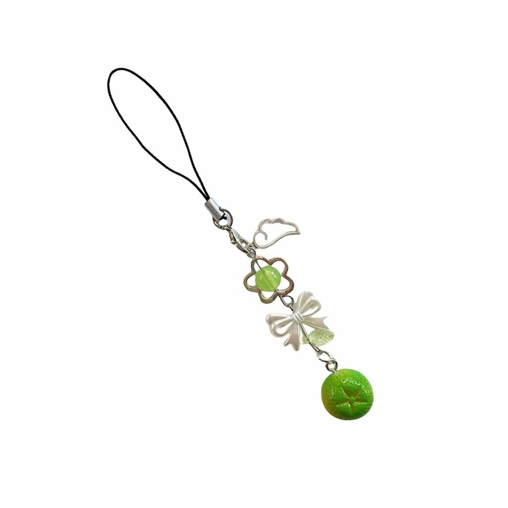 Свежая оранжевая подвеска на цепочке для мобильного телефона-Голубо-Желтый