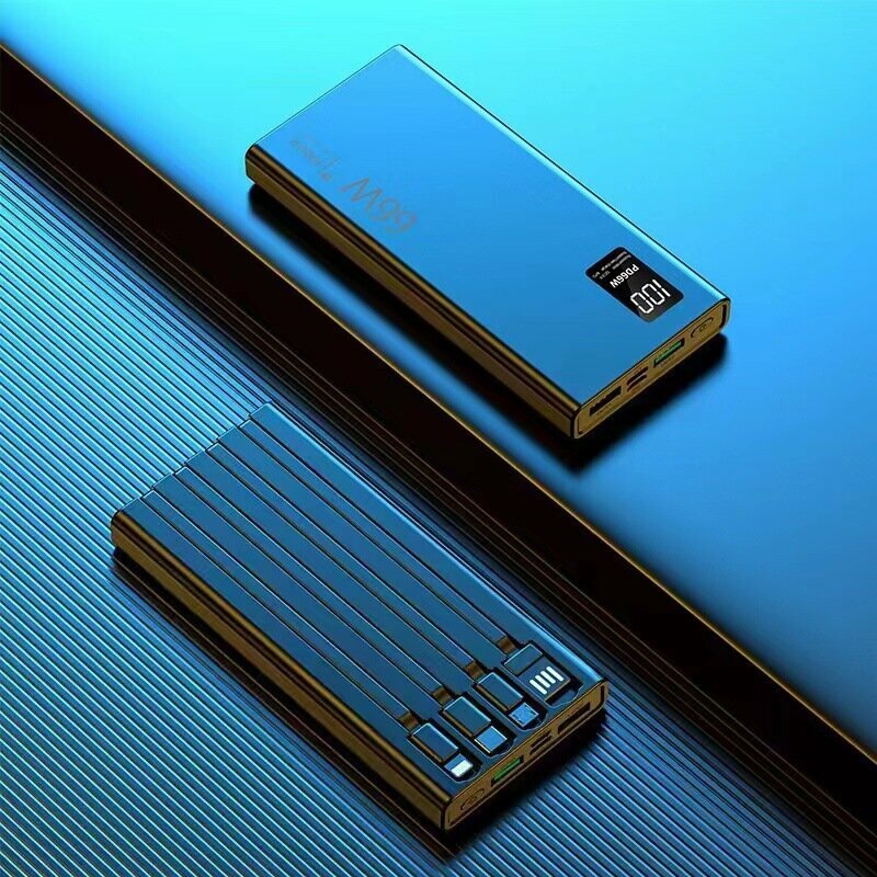 Горячая распродажа SG: Power Bank 20000mAh, совместимый с Huawei, встроенные четыре кабеля, 66W, мобильный подарок, индивидуальная зарядка Flash Charge