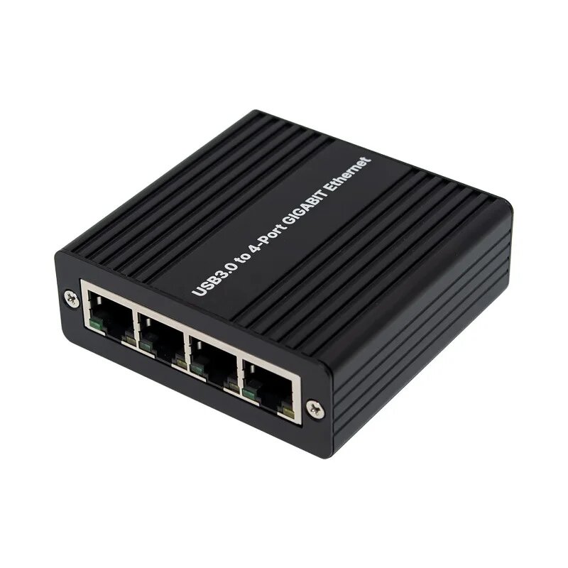 USB3.0 на 4 порта 10/100/1000M Ethernet-контроллер USB 3.0 на 4-портовый гигабитный сетевой адаптер RJ45 Набор микросхем Realtek RTL8153