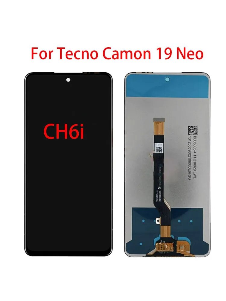 Дисплей на Tecno Camon 19 Neo, CH6i в сборе с тачскрином Черны