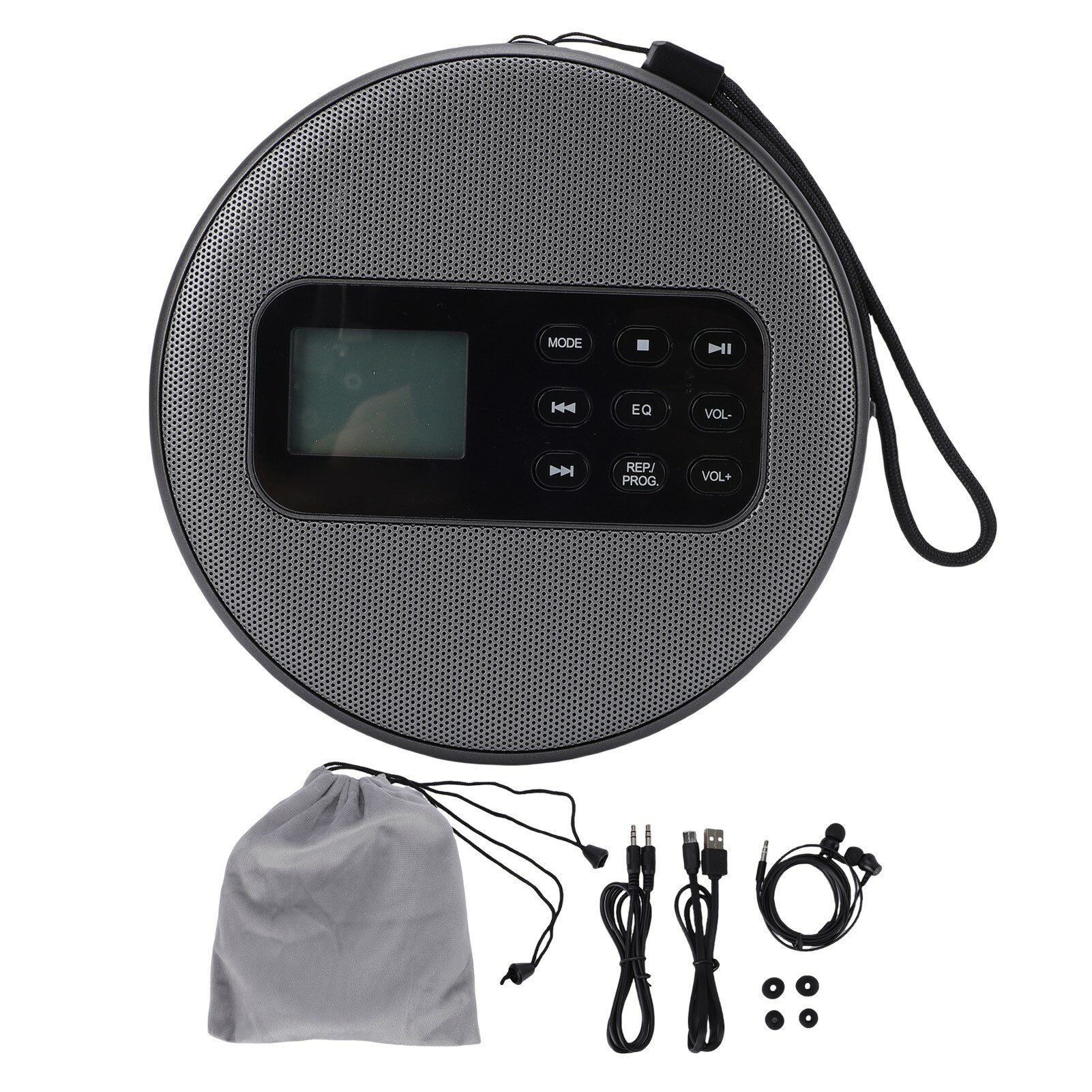 Портативный проигрыватель компакт-дисков, перезаряжаемый стереокабель 3,5 мм, двойные динамики, Bluetooth CD CD-R, MP3-плеер музыкальных дисков