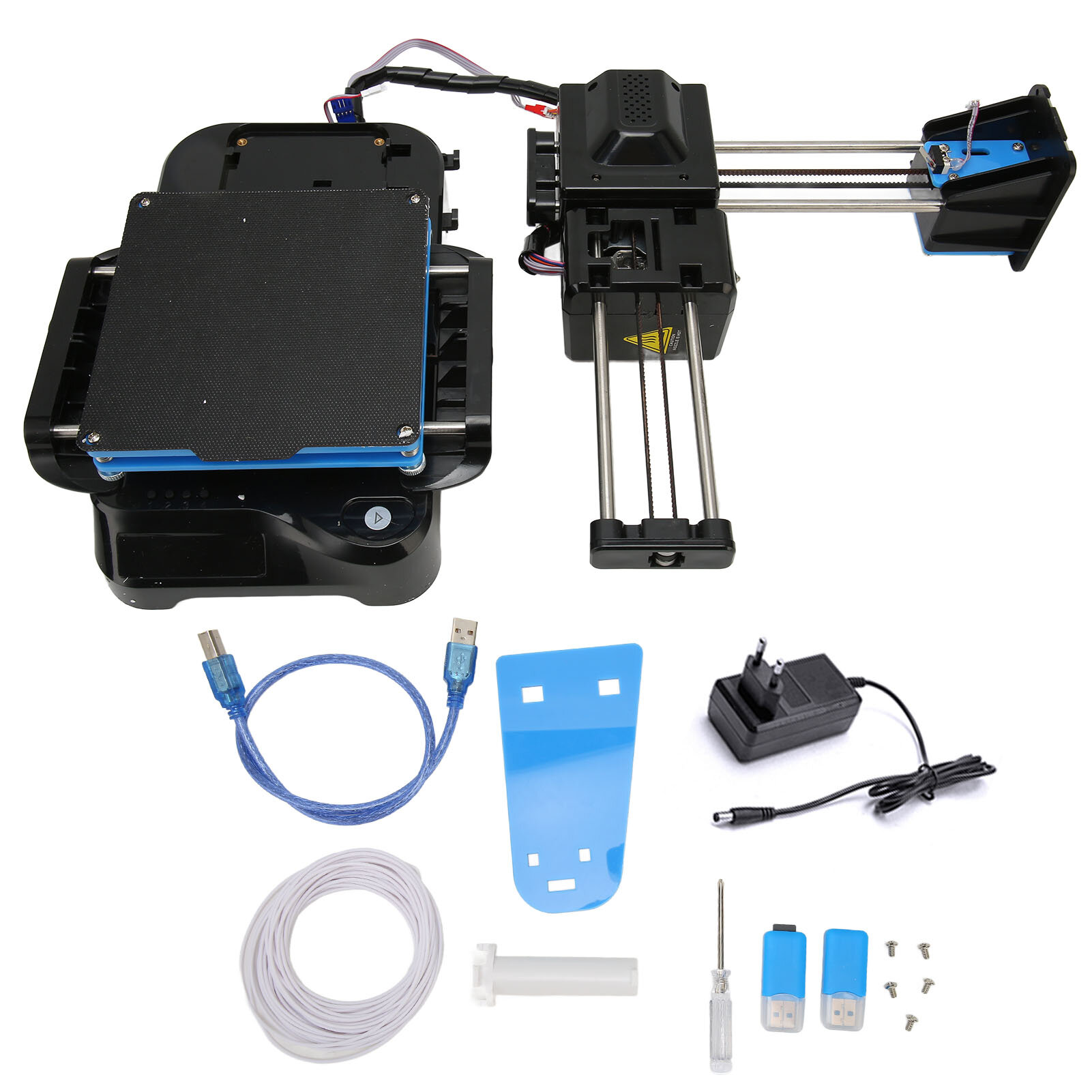 FDM Mini 3D Printer тихий высокая точность обновляемая технология экструдера 4x4x4IN Объем печати небольшой 3D -принтер 100–240V ЕС Петк