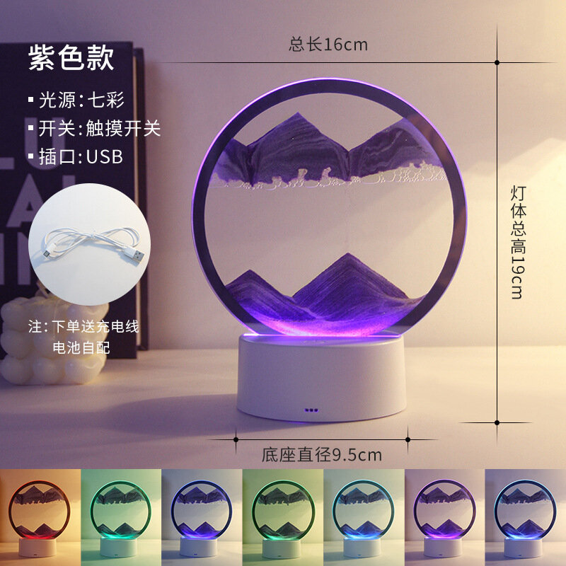 Креативный песочные часы с подсветкой, арт-орнамент для гостиной, ТВ-шкафа, винного шкафа, подарок на новоселье, настольная лампа, ночник