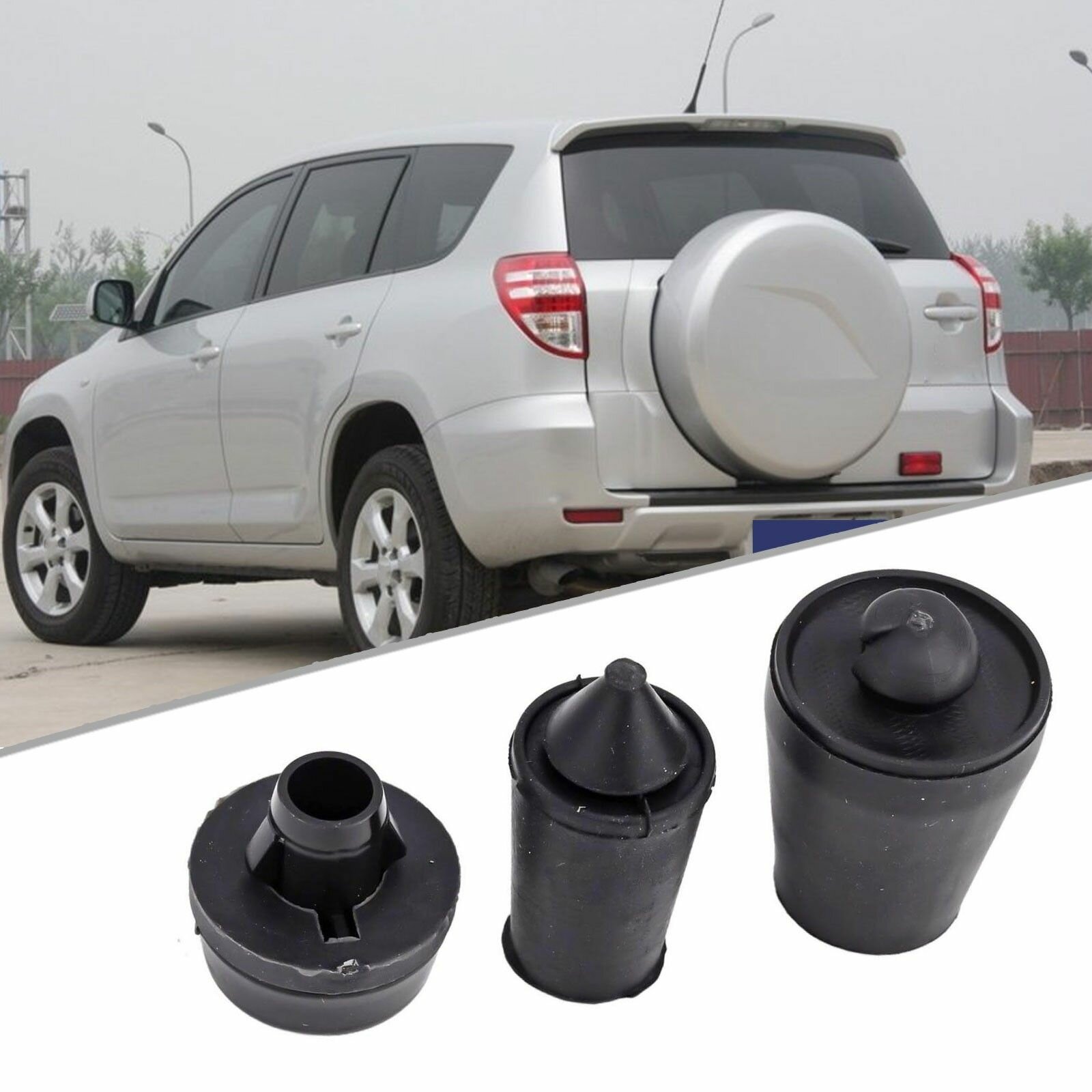 Резиновый буфер задней двери Toyota RAV4 2009-2012 — стопорный демпфер заднего амортизатора, OEM 90541-09108 черный
