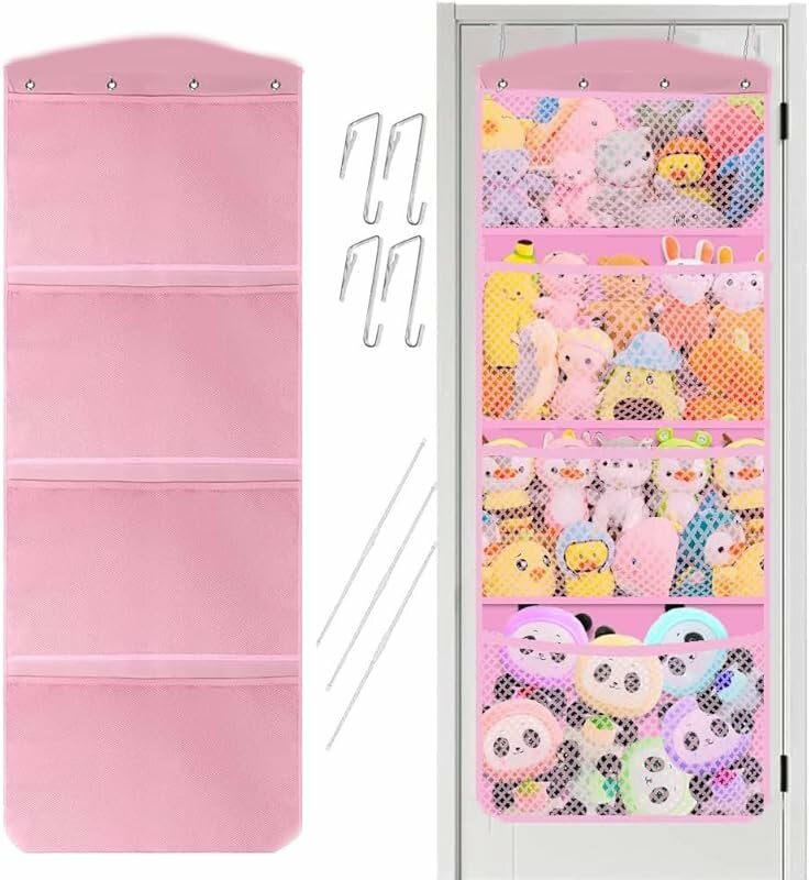 Органайзер для хранения игрушек и плюшевых игрушек на двери