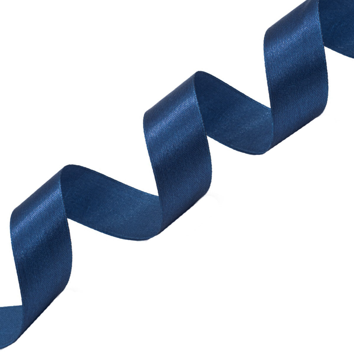 Лента атласная синяя 25 мм*22,86 м, упаковочная, для подарков, рукоделия и шитья, Айрис (156 тёмно-синяя)