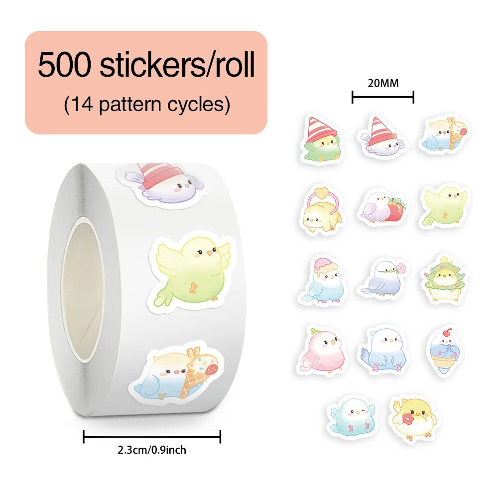 Набор наклеек GOGOTU мультяшные попугаи