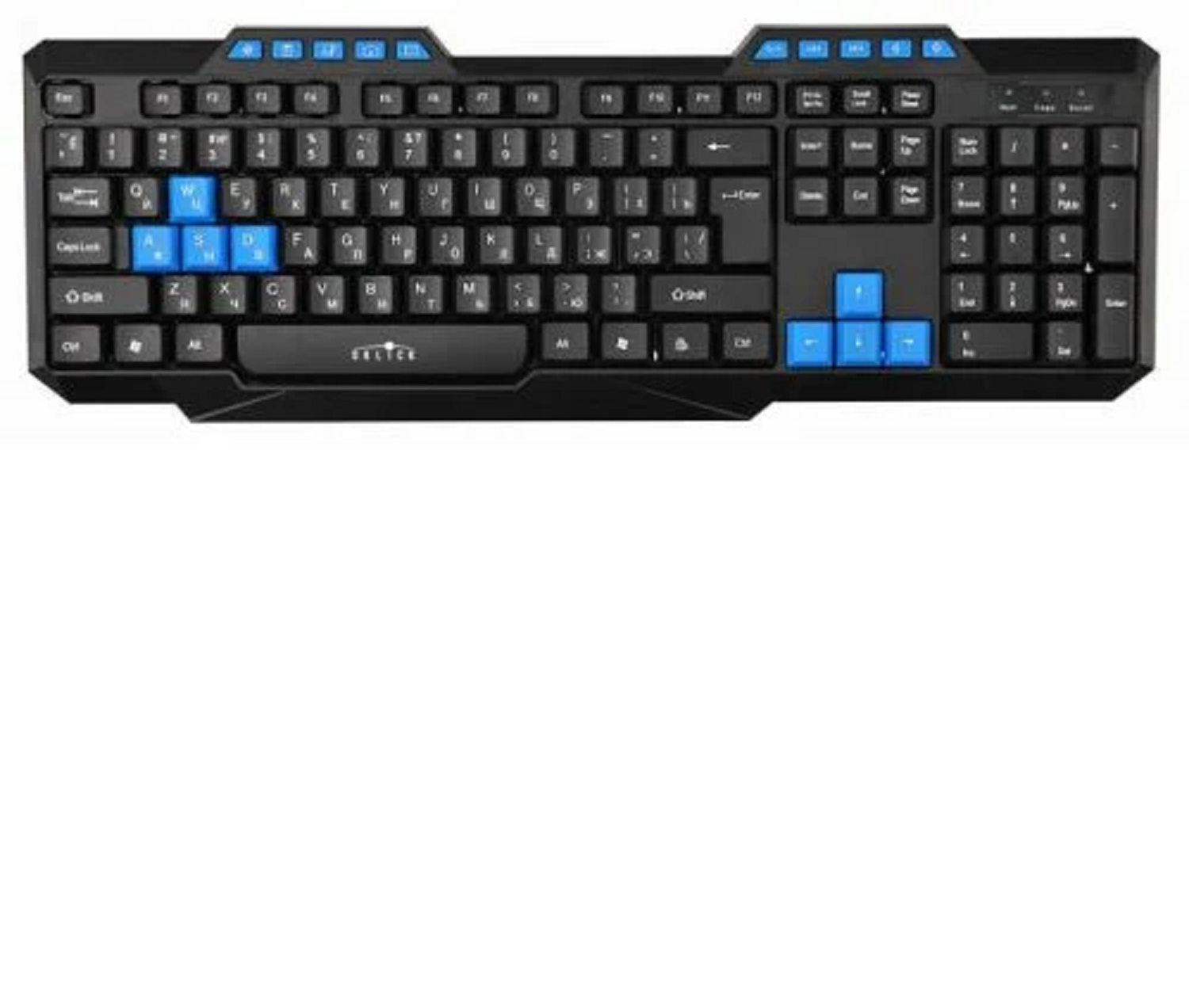 Клавиатура Oklick 750G FROST WAR черная/черная, USB, мульт. кнопки, 337452