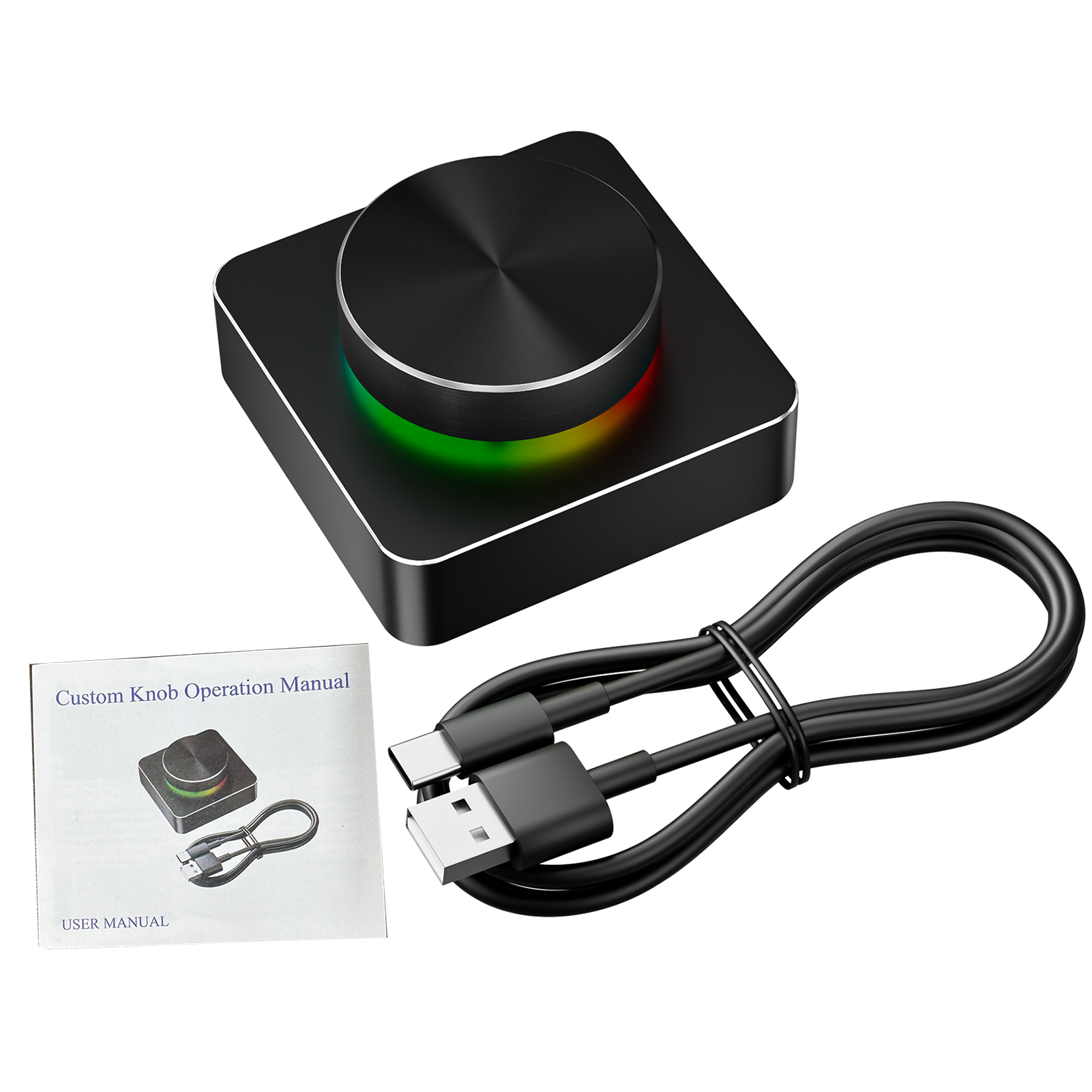 Настраиваемый регулятор громкости, мультимедийный контроллер, Bluetooth + проводное подключение, RGB-подсветка.