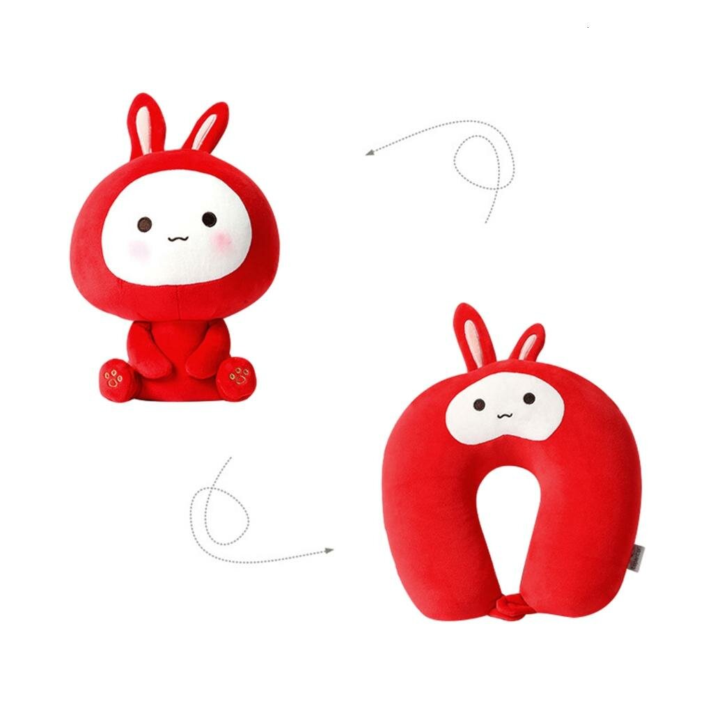 Детская дорожная подушка для шеи, Счастливый Кролик