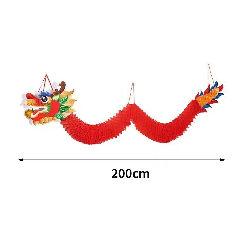 Китайская бумажная гирлянда дракона 200cm