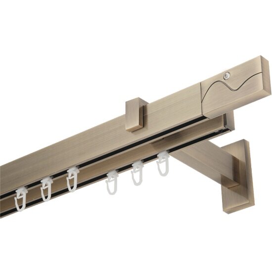 Карниз профильный LM Decor Флэт Лайн Артис двухрядный 3,2 м, Антик