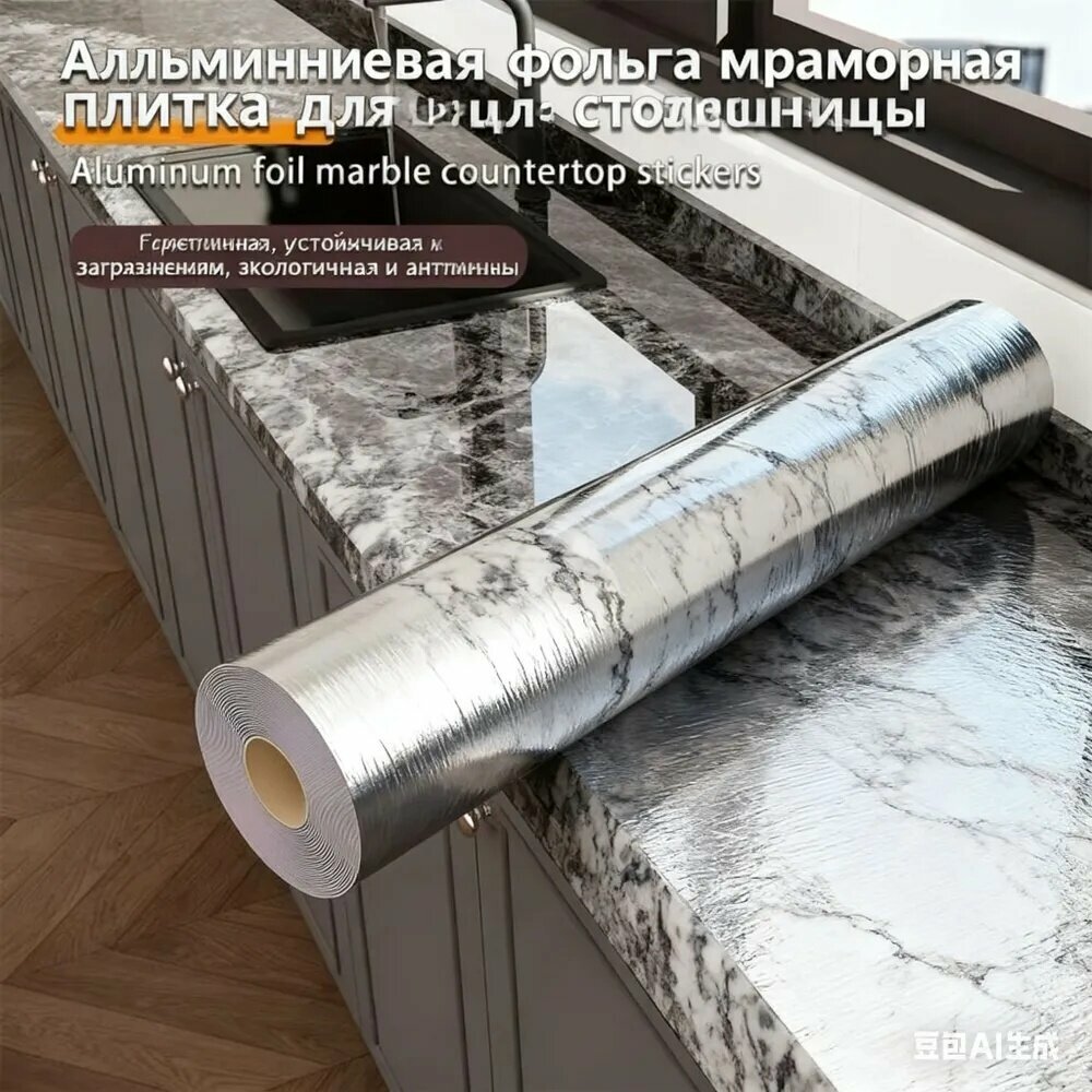 Обои для кухонного стола: маслостойкие к загрязнению, высокотемпературные, влагонепроницаемые, плесеноустойчивые, 0,6 х 1 м