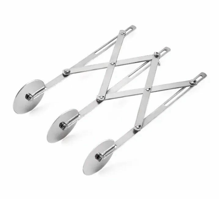 Нож роликовый для резки теста, раздвижной, 3 диска