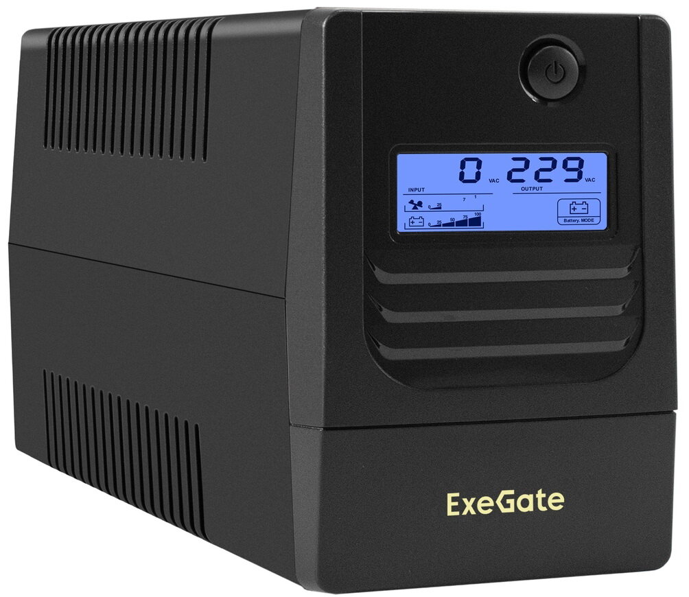 Источник бесперебойного питания ExeGate Smart LB-500. LCD. AVR.2SH