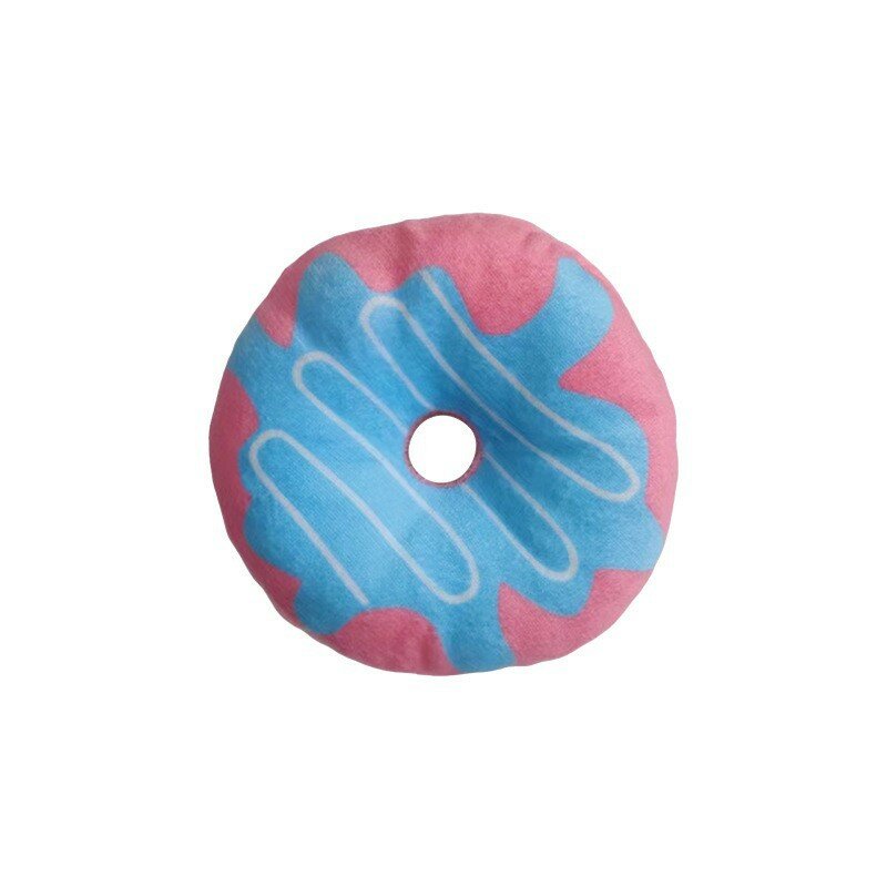 Игрушка для собак в виде пончика, плюшевая игрушка для домашних животных, звуковая игрушка, печатный пончик, плюшевая игрушка для кошек и собак, оптом в наличии