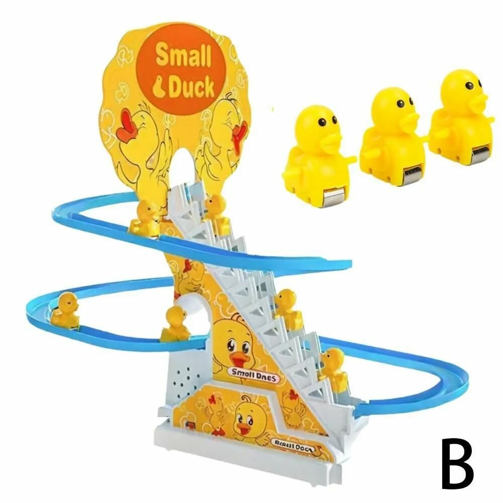 Интерактивная игрушка Бегающие уточки Small duck , детская развивающая антистресс игра утки на горке для малышей мальчика и девочки