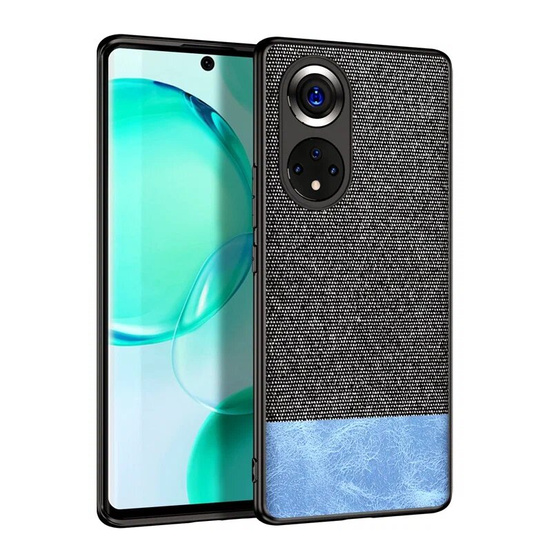 Чехол-панель-крышка-накладка из силикона с текстурным покрытием для Huawei Honor 50 / Huawei Nova 9 черная