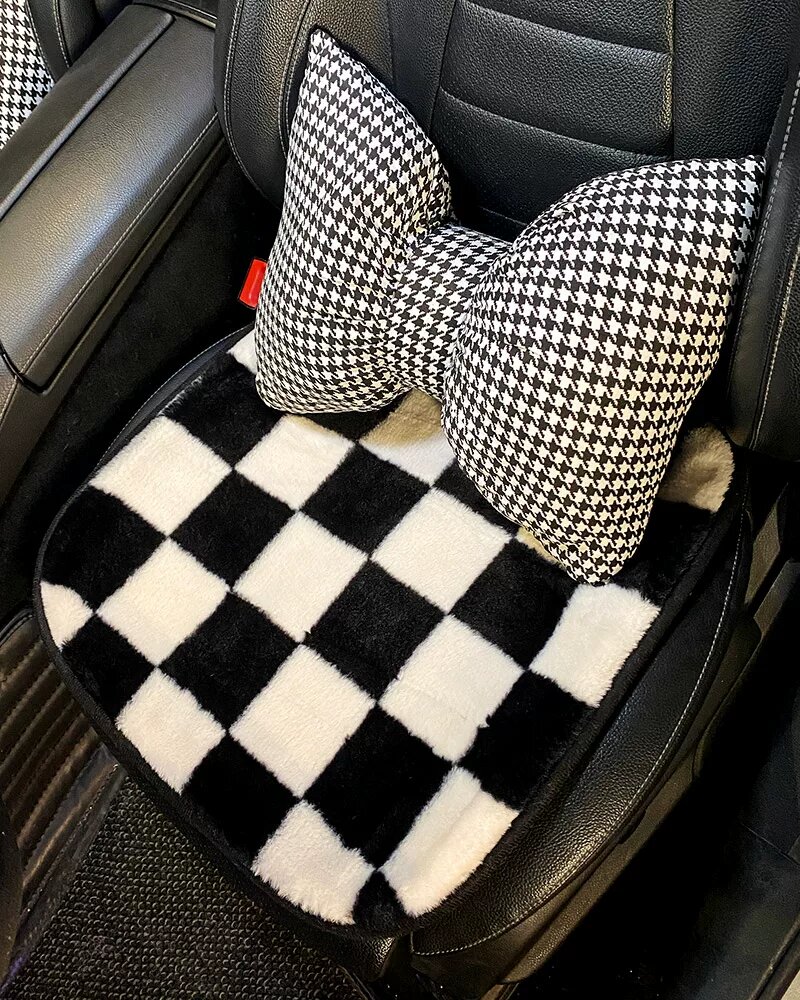 Зимняя плюшевая теплая накидка на автомобильное сиденье, новая модель 2025 года, однокомпонентный комплект накидок на