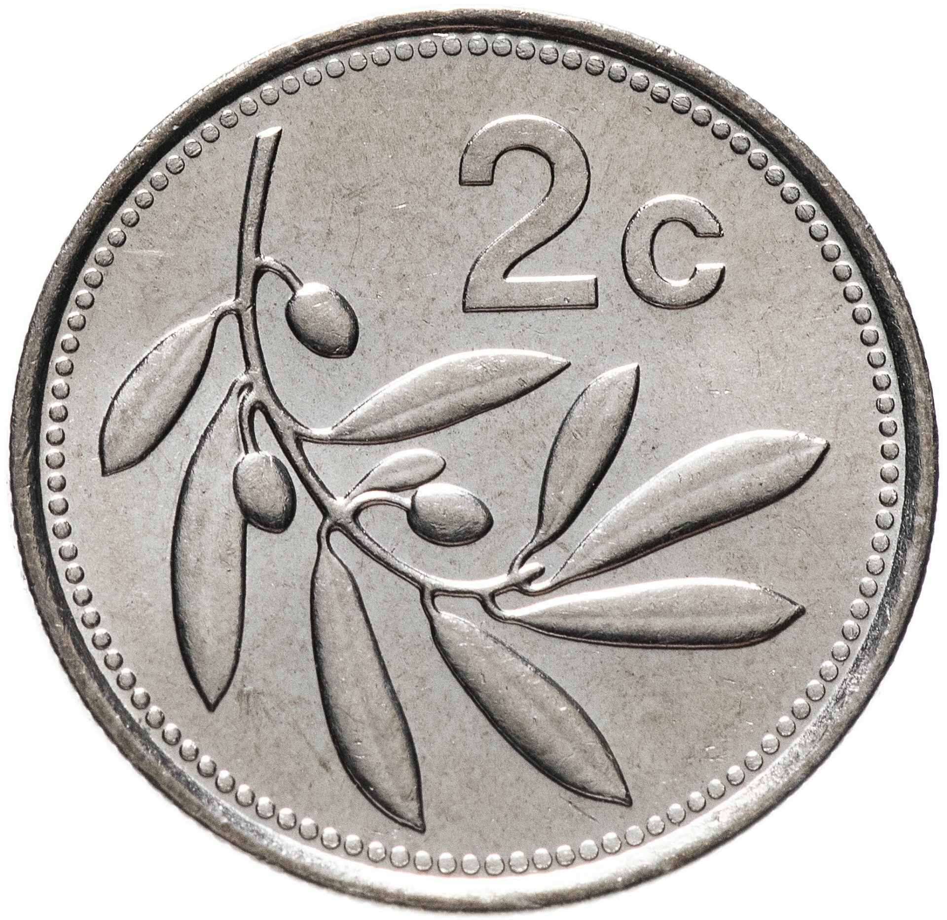 Мальта 2 цента cents 1993, Мельхиор медь-никель, в сохранности UNC
