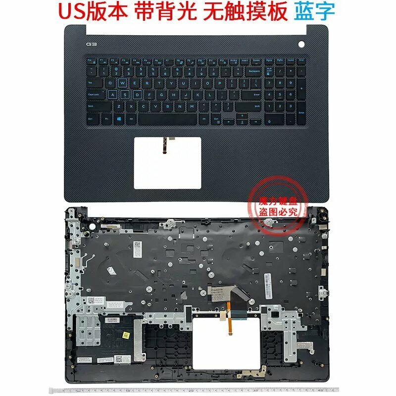 Клавиатура для Dell G3-3779 с черной C-оболочкой без сенсорной панели однотонная подсветка