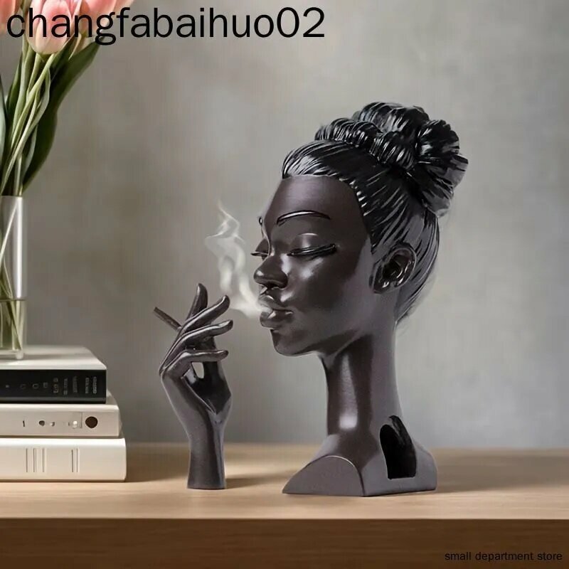 Африканская статуя, дымящаяся горелка black lady burner, украшение рабочего стола для дома и офиса