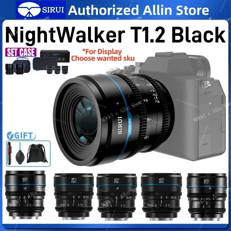 SIRUI Night Walker объектив для Sony E Fuji X Canon RF M4/3 24mm, М4/3, T1.2 BLACK