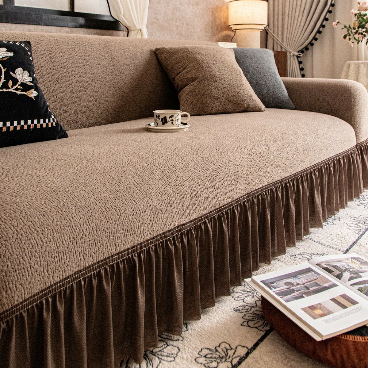 2026 Новый Утолщенный Полный Чехол для Дивана, Устойчивый к Царапинам, Пылезащитный, Универсальный, с Юбкой, Зимний