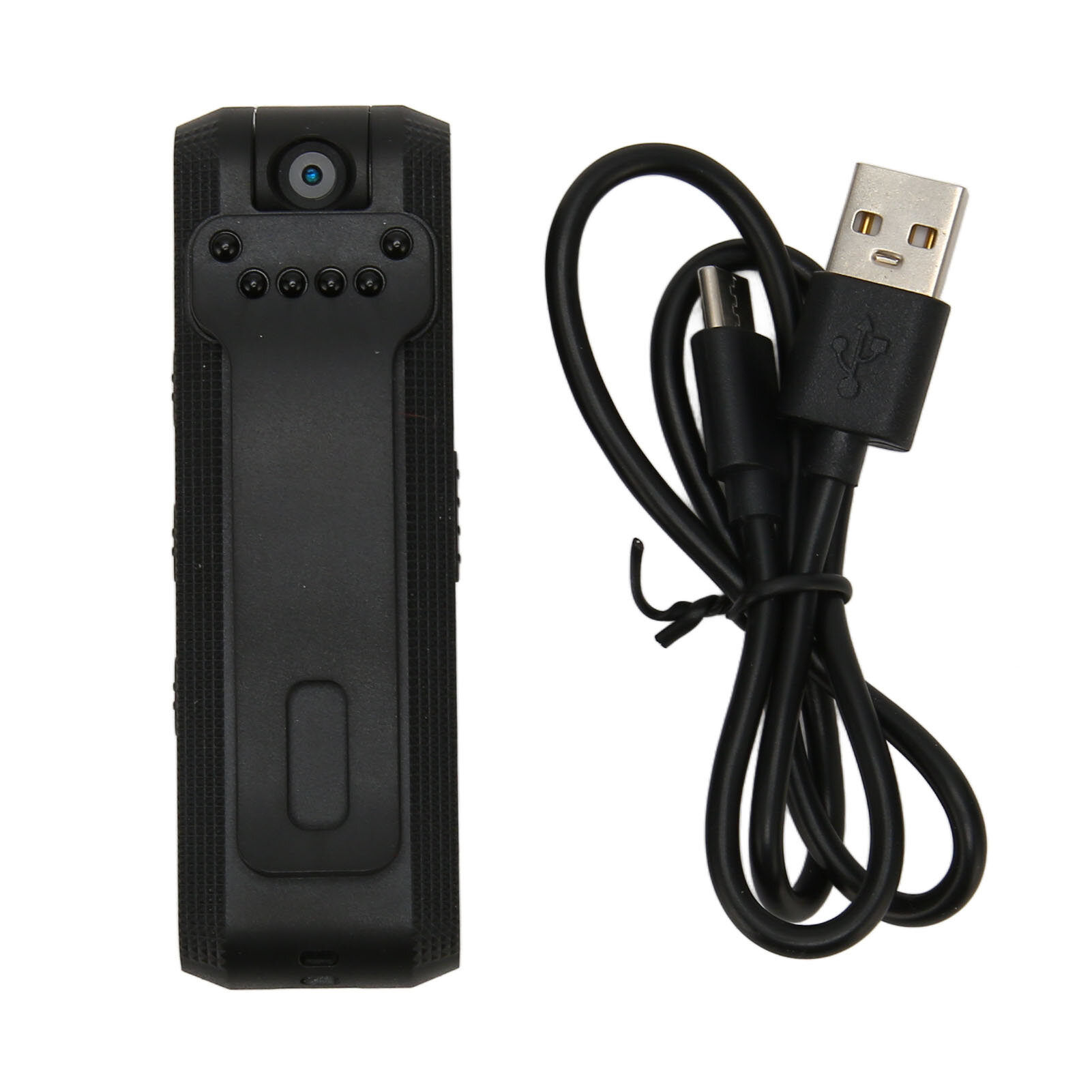 Миниатюрная видеокамера с широкоугольным объективом, инфракрасным ночным видением и вращающимся объективом. Портативная компактная камера для обеспечения безопасности и наблюдения.