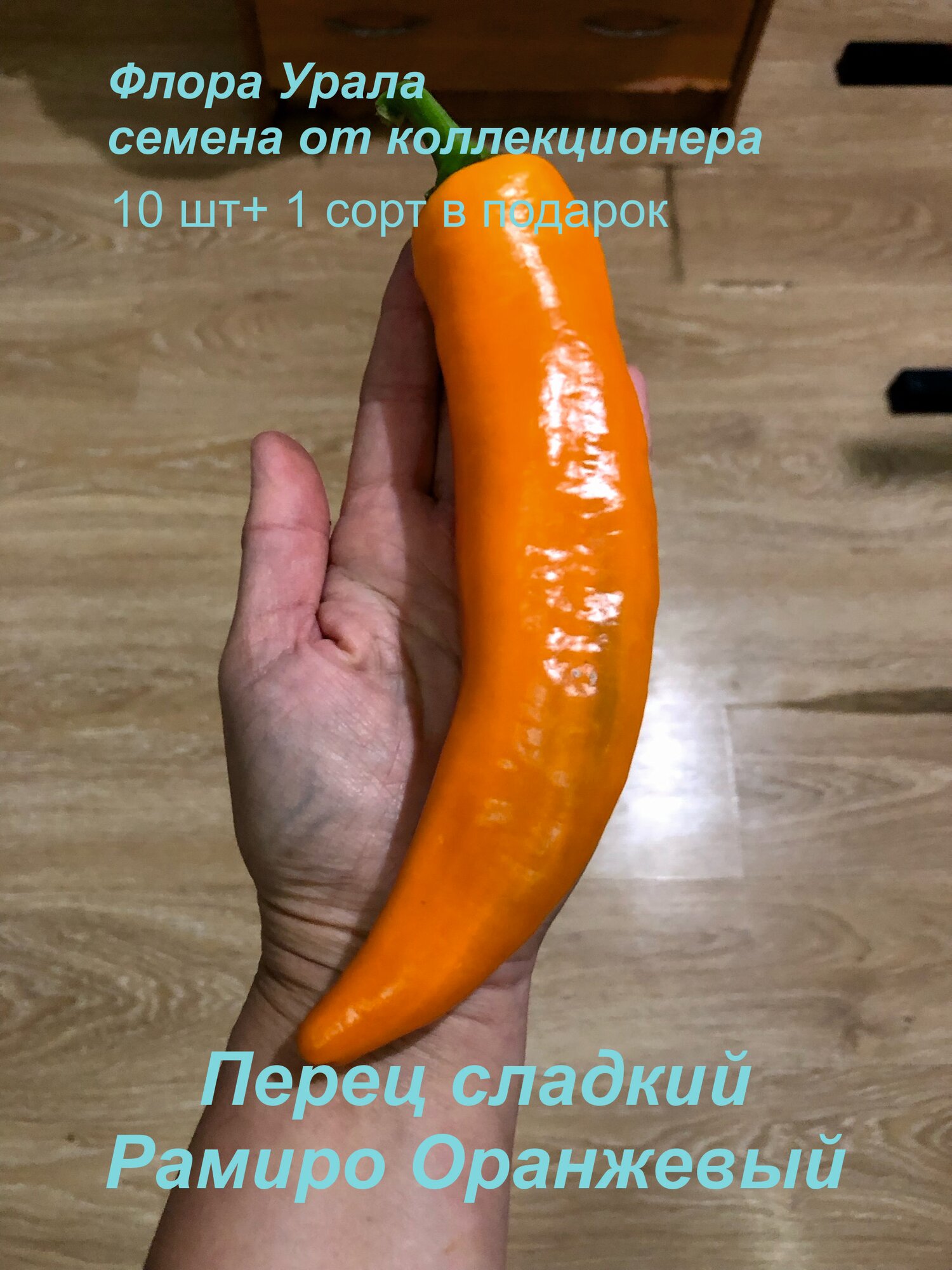 Семена перца сладкого Рамиро оранжевый, коллекционный сорт (семена из частной коллекции), 10 шт+ 1 сорт в подарок