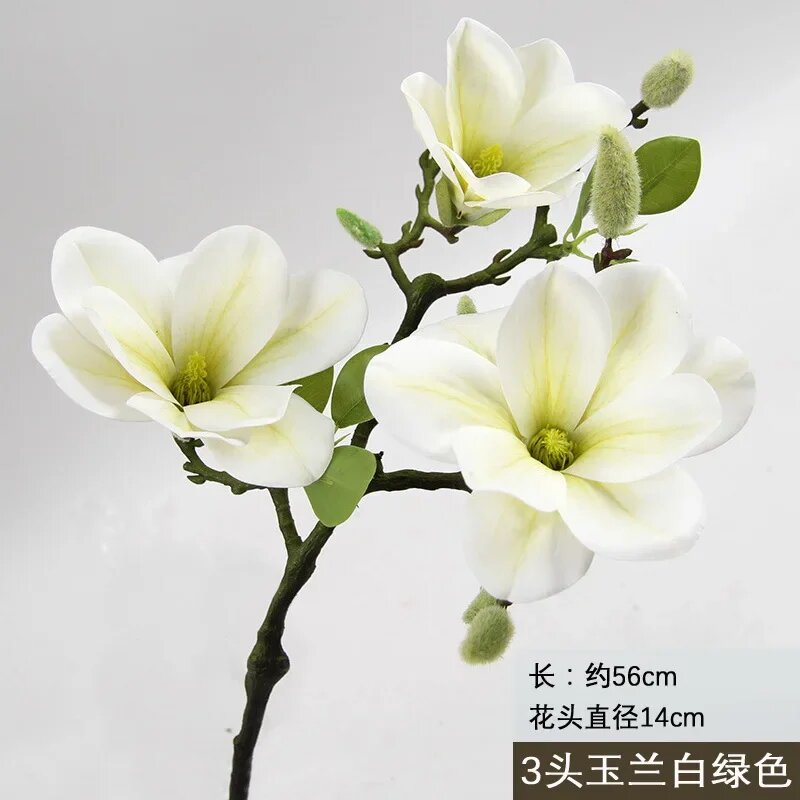 Искусственные цветы магнолия белые White Green