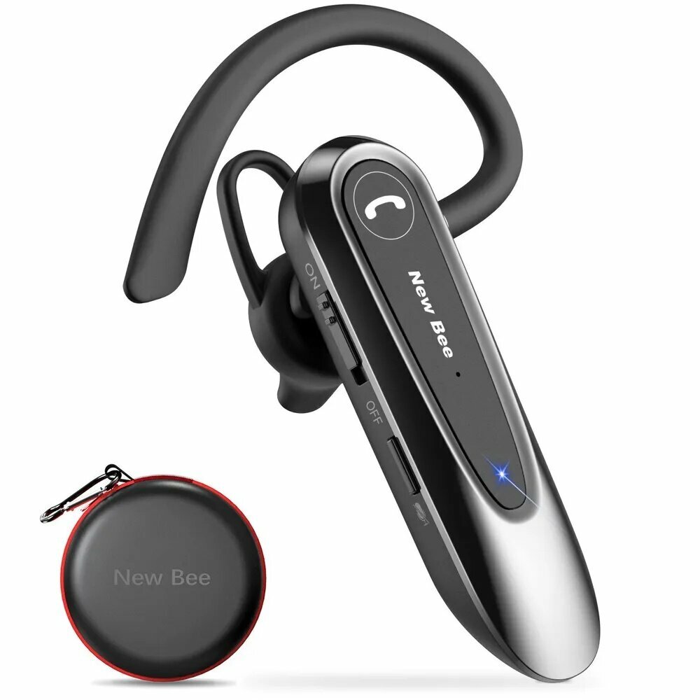 New Bee Наушники беспроводные с микрофоном, USB Type-C, черный
