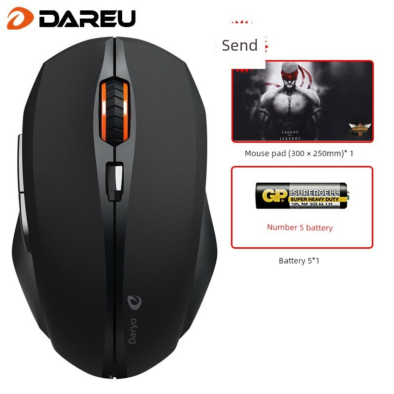 Беспроводная мышь Dareu LM116G для офиса, бизнеса, домашнего использования, портативного ноутбука, энергосбережения